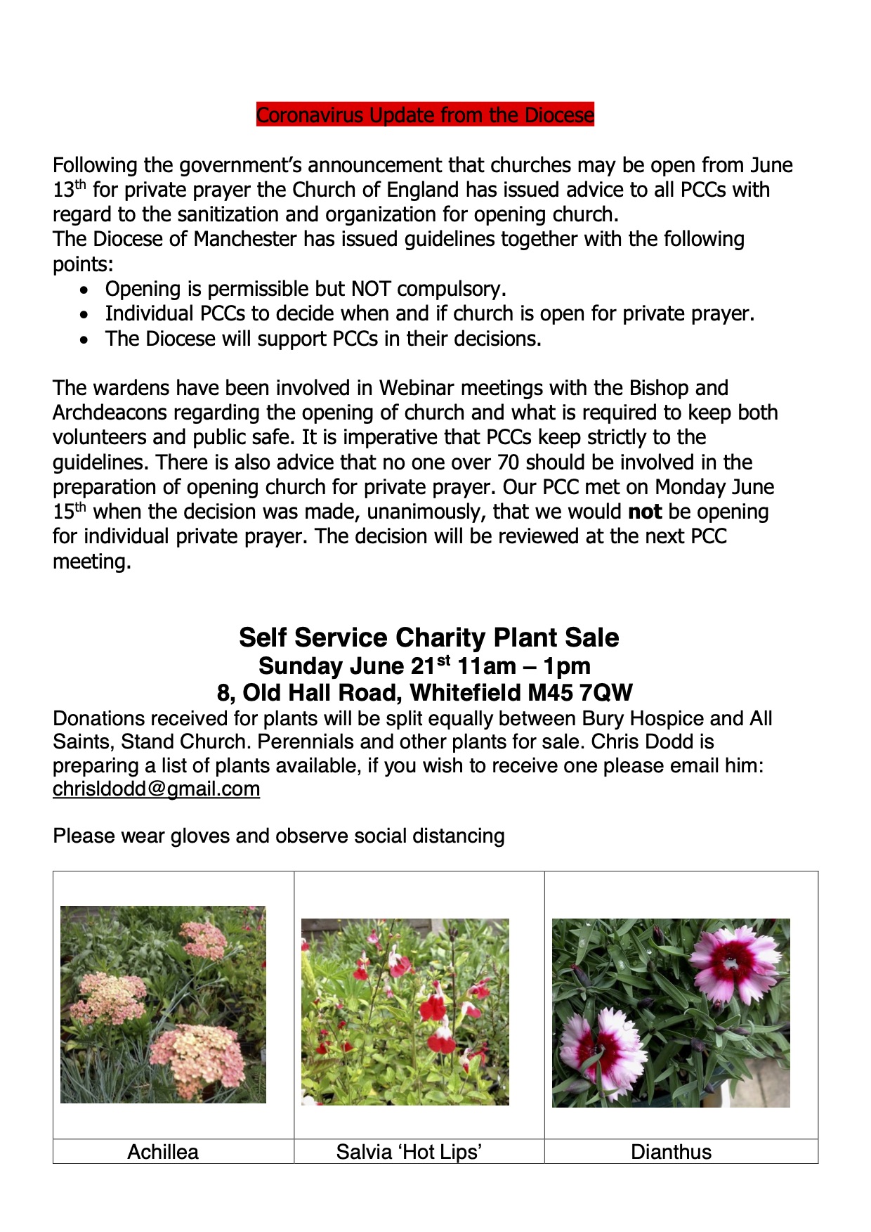 NOTICE SHEET 21-06-20 (5) – All Saints Stand, Whitefield