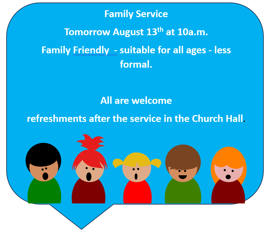Tomorrow – Family Service – All Saints Stand, Whitefield